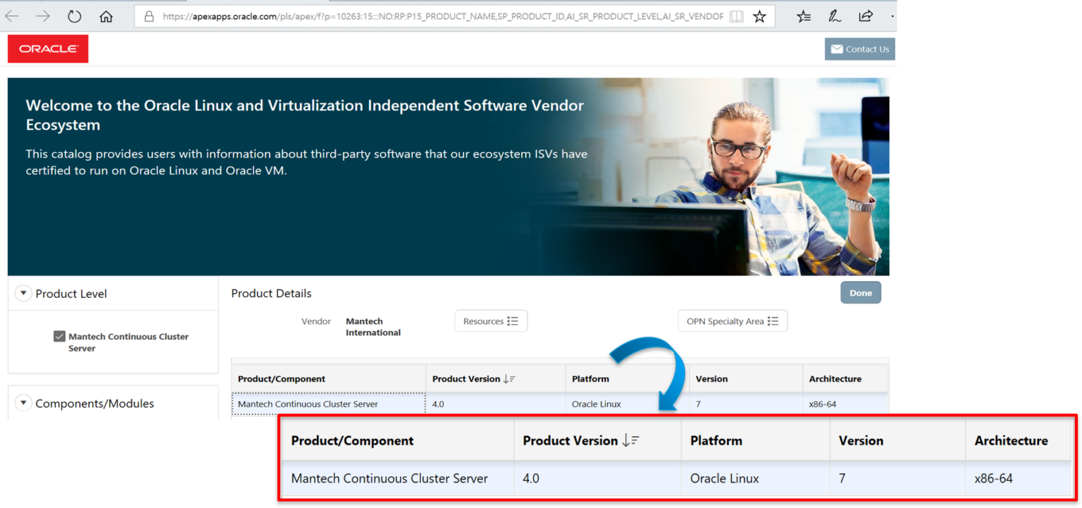 맨텍 MCCS, Oracle Linux 인증 획득 – 맨텍솔루션